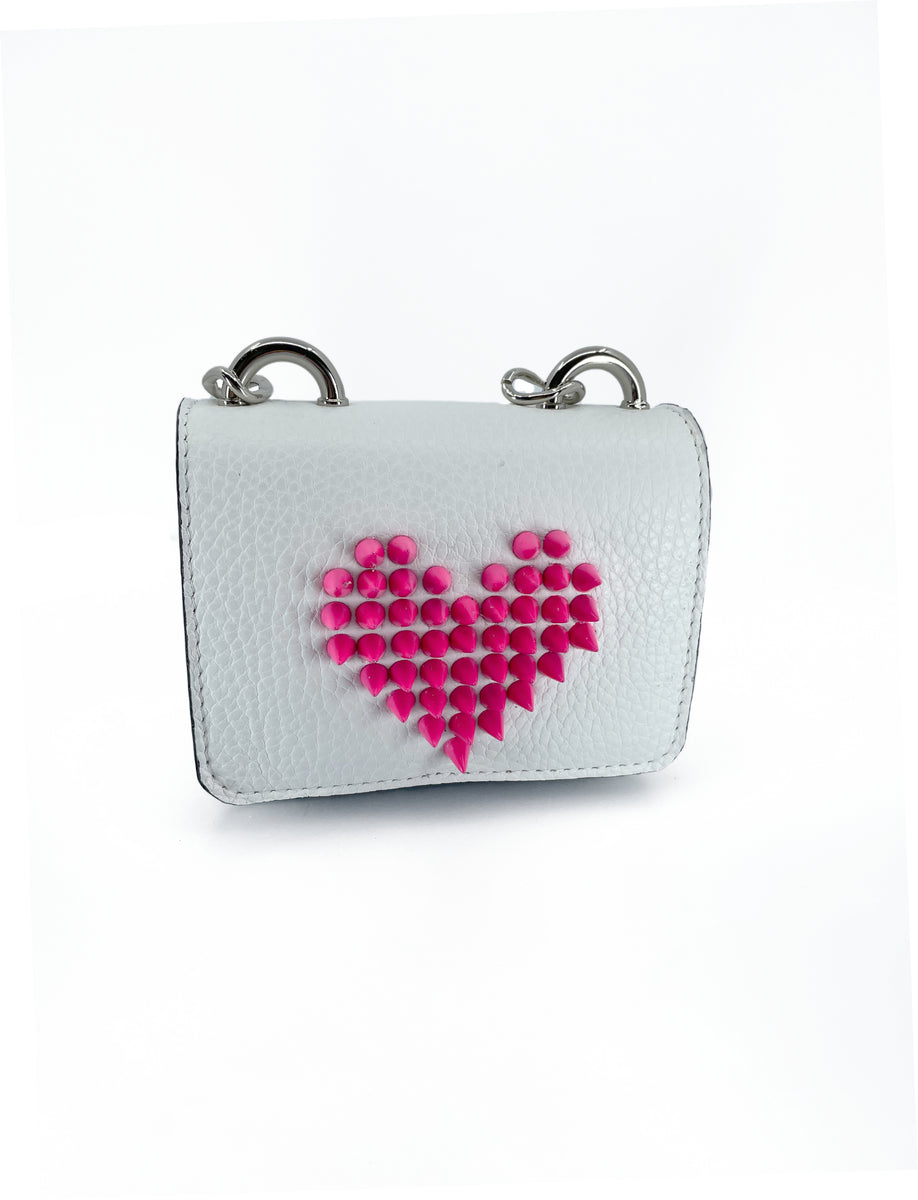 Spiked Heart Mini - White with Pink Heart– Anavi Designs